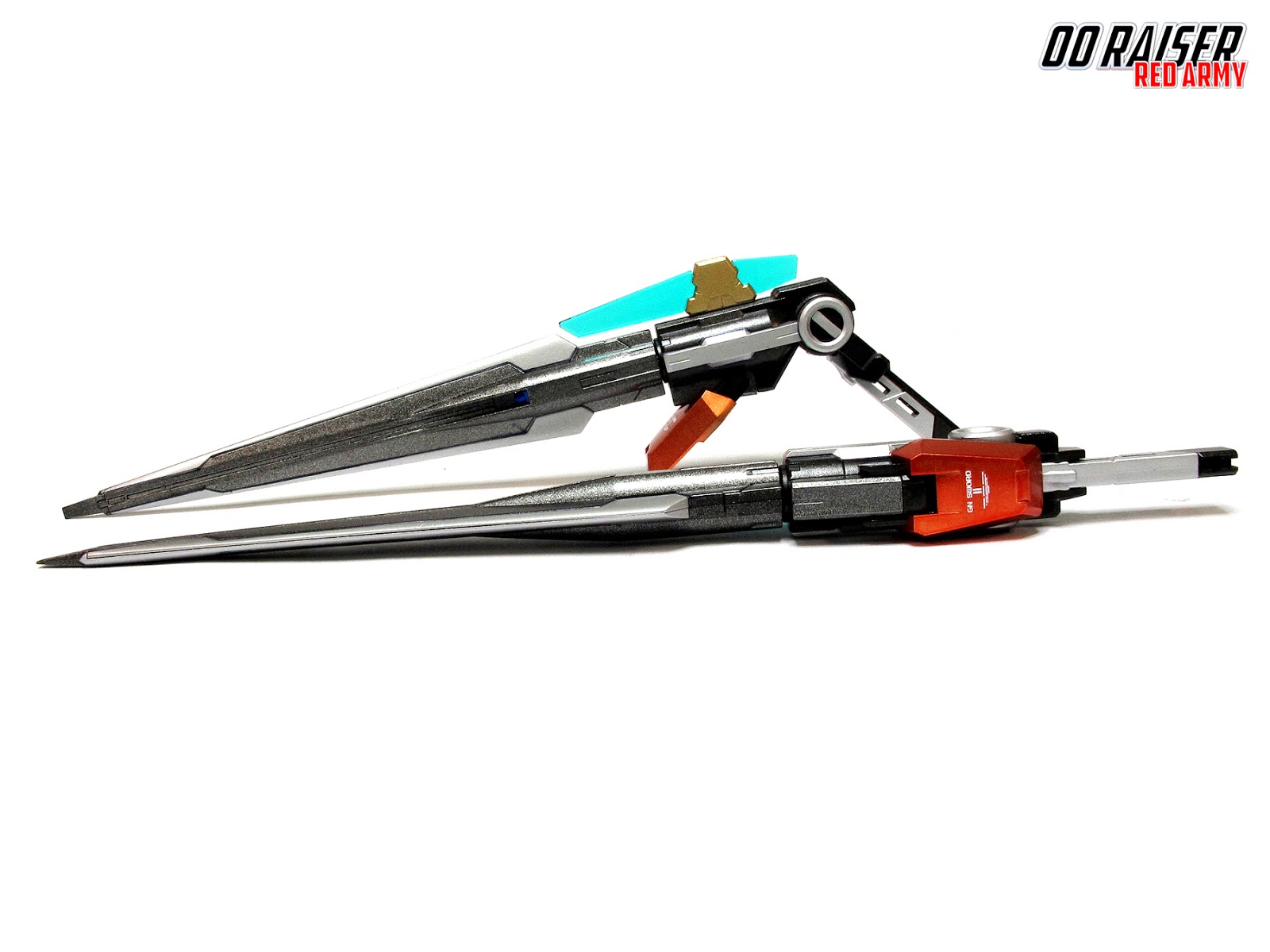 GUNDAM GUY: MG 1/100 GN-0000 + GNR-010 00 Raiser [Red Army] - Painted Build